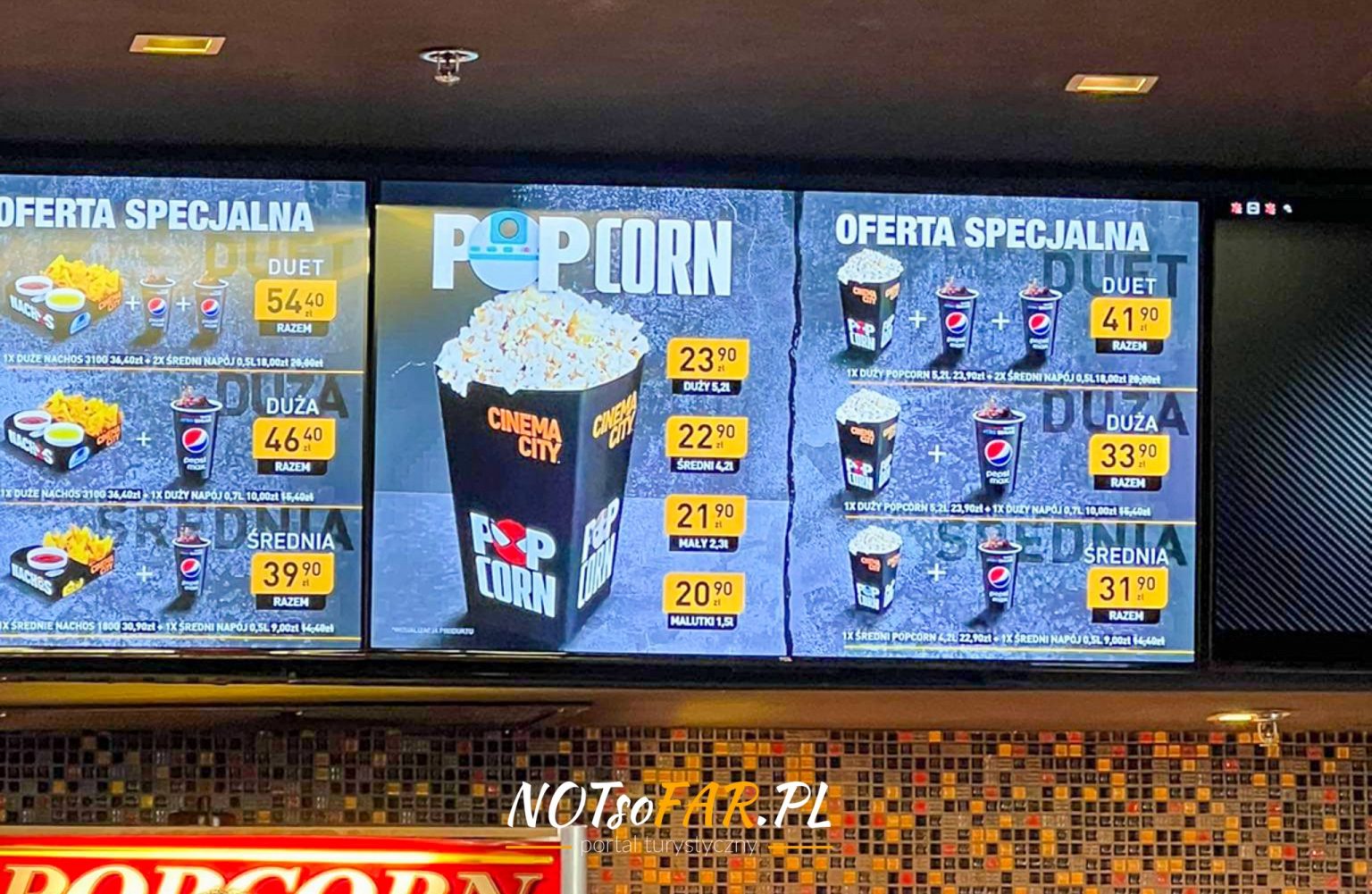 Menu w Cinema City. Cennik jedzenia 2025 - NOTsoFAR